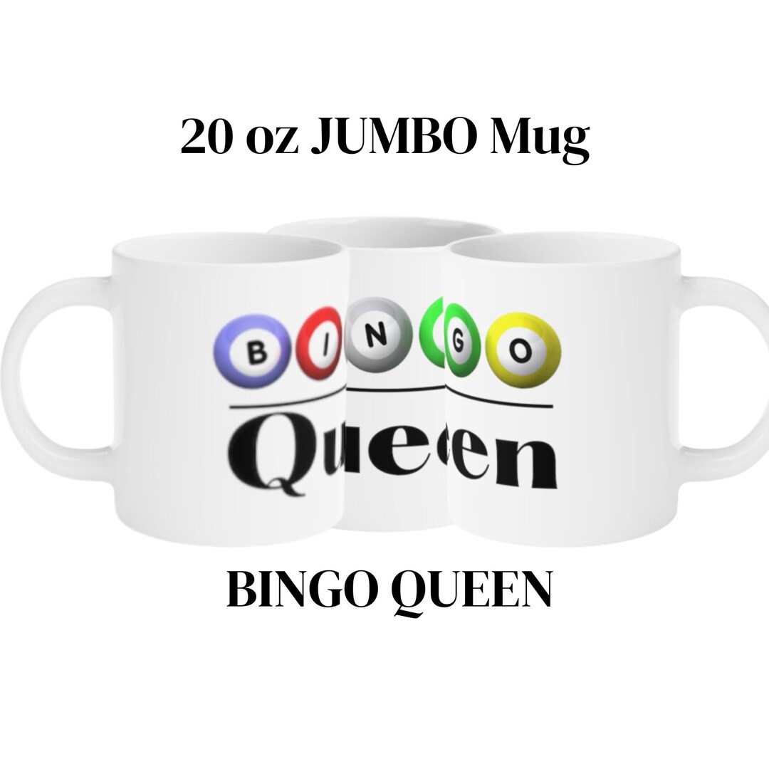 JUMBO Bingo Lover's Coffee Mug 20oz Xtra Large Ceramic Cup Gift for ...