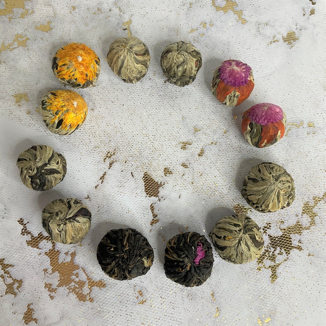Blooming Tea 4 Pack - Flowering Tea- Tea Gift Set- Surprise Random 4 ...