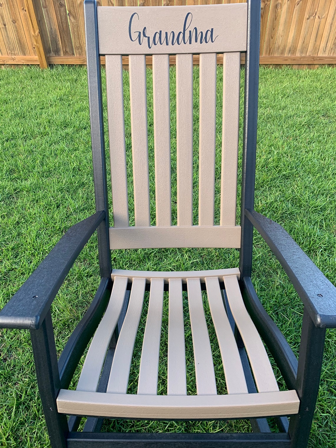 Personalized Grandma Rocking Chair Permanent Vinyl Decal - Etsy