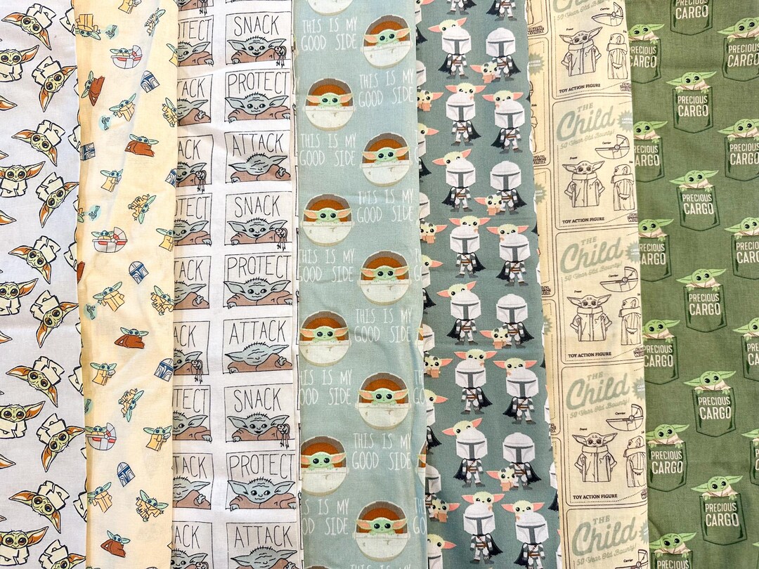 Baby Yoda Grogu Fabrics| Multiple Cotton Patterns | the Mandalorian ...