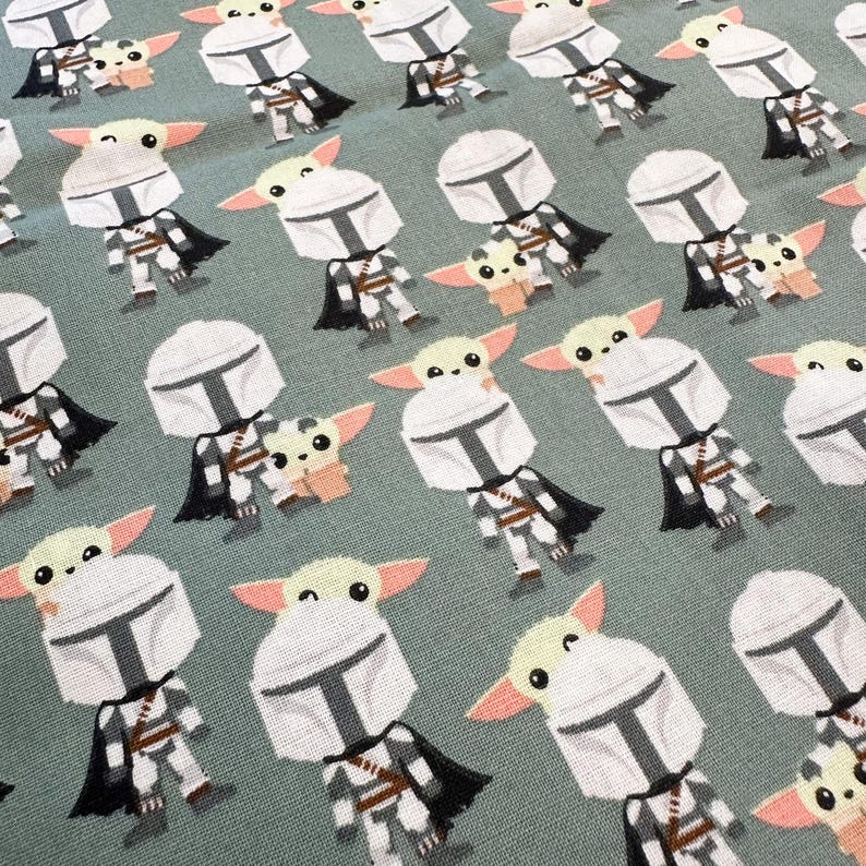 Baby Yoda Grogu Fabrics| Multiple Cotton Patterns | the Mandalorian ...