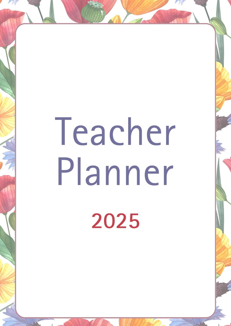 2025 Teacher's Planner Digital Download | Printable Whimsical Classroom ...