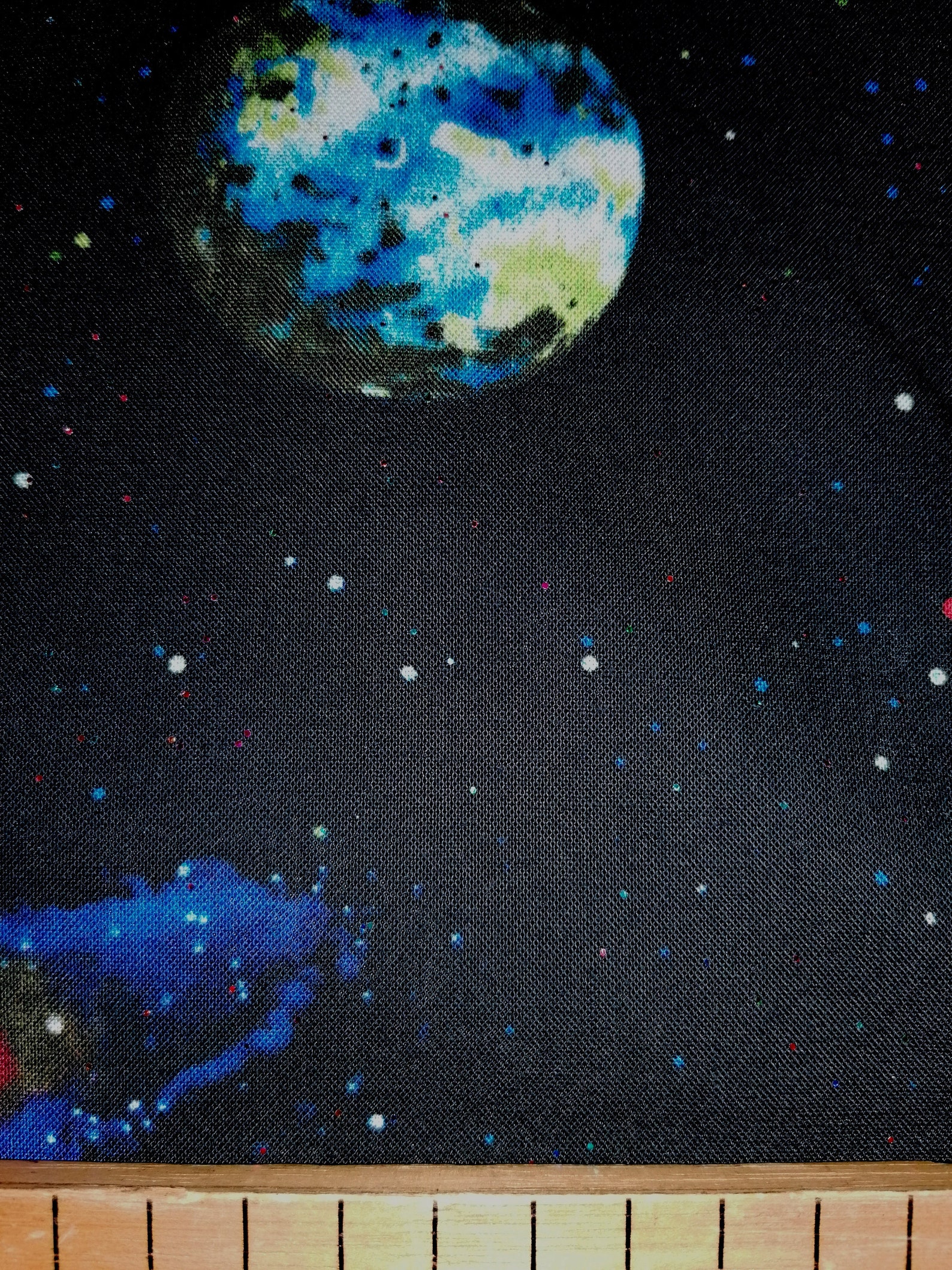 Solar System Planets Glittered Space Fabric 100% Cotton by - Etsy UK