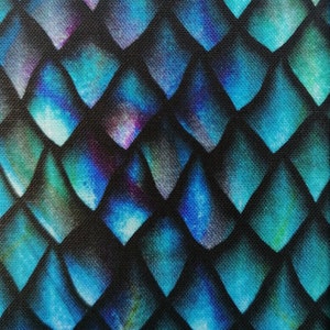 Dragon Scales in Shades of Blue from the Dragons Range by In | Etsy