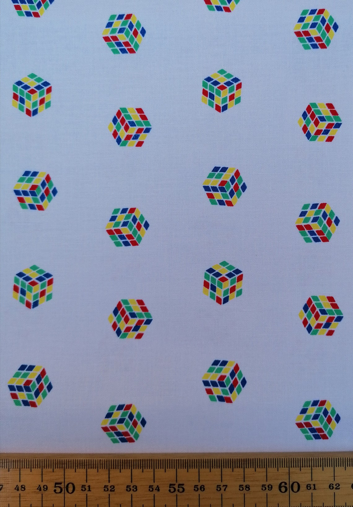 Rubiks Cube 1 Licensed Fabric for Own Use Primary Colours | Etsy