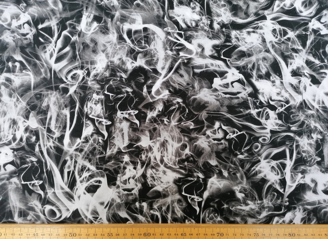 Atmospheric Smoke on Black 100% Cotton by Timeless Treasures - Etsy
