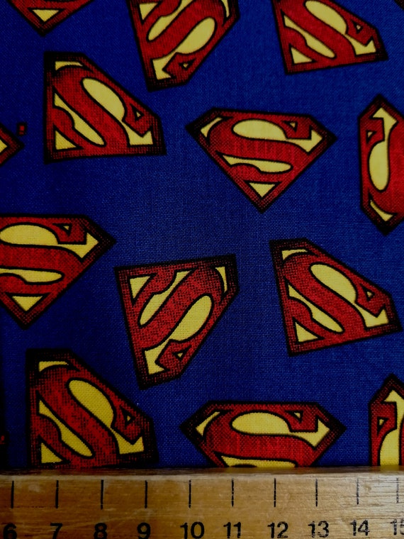 Licensed DC Comics Superman Logo Fabric 100% Cotton Personal | Etsy