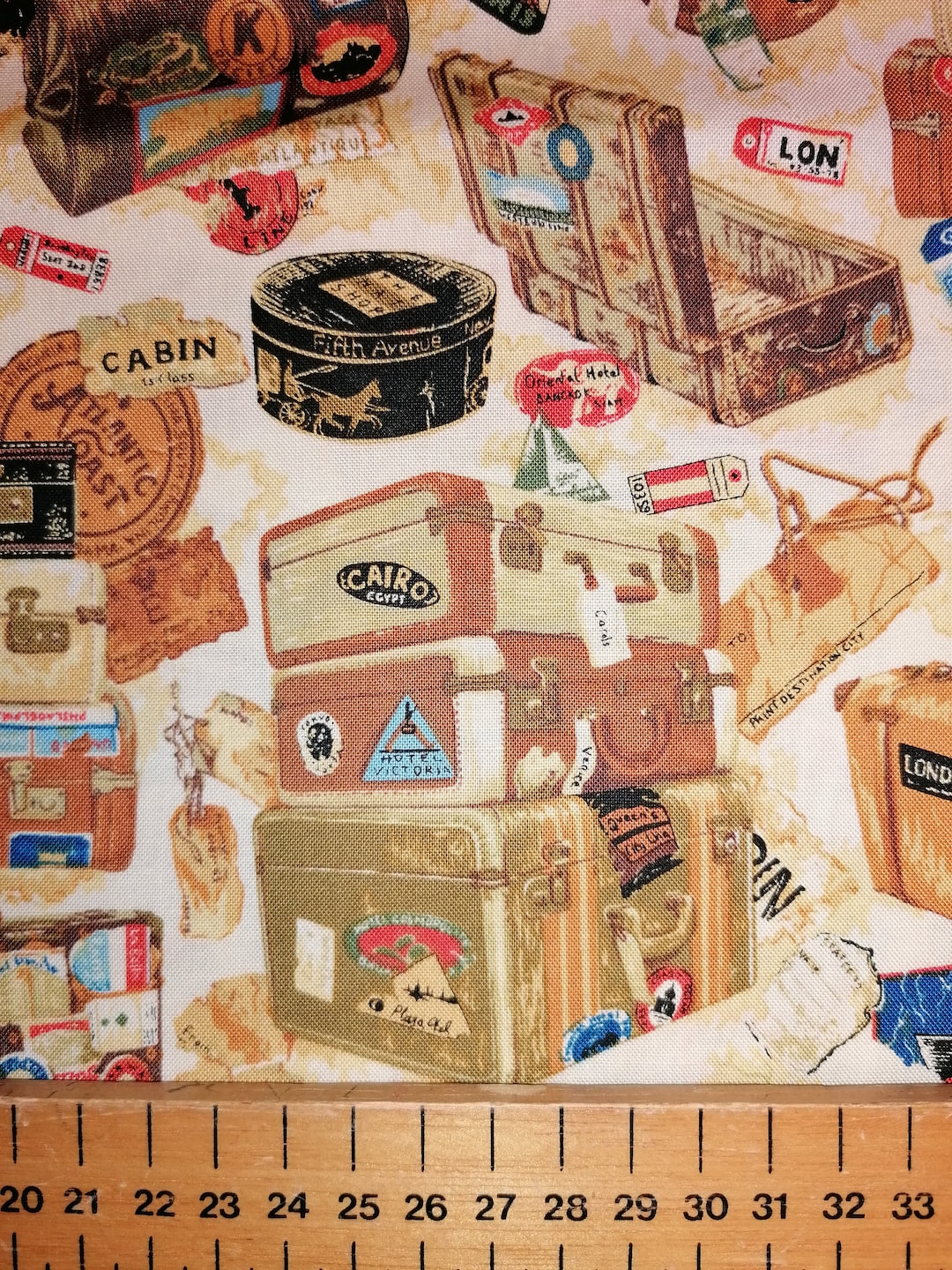 Vintage Travel by Nutex 100% Cotton Fabric Quilting - Etsy UK