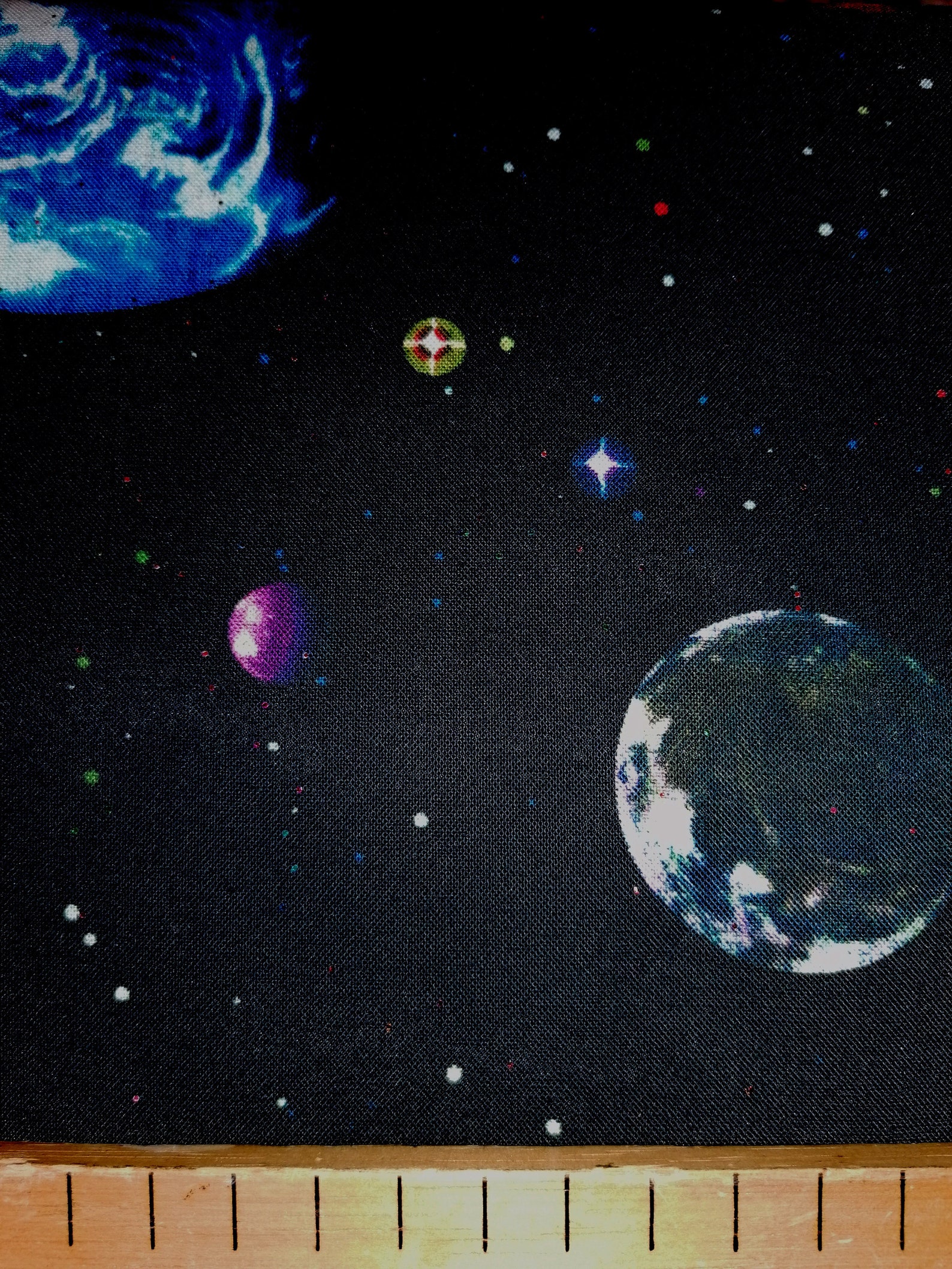 Solar System Planets Glittered Space Fabric 100% Cotton by - Etsy UK