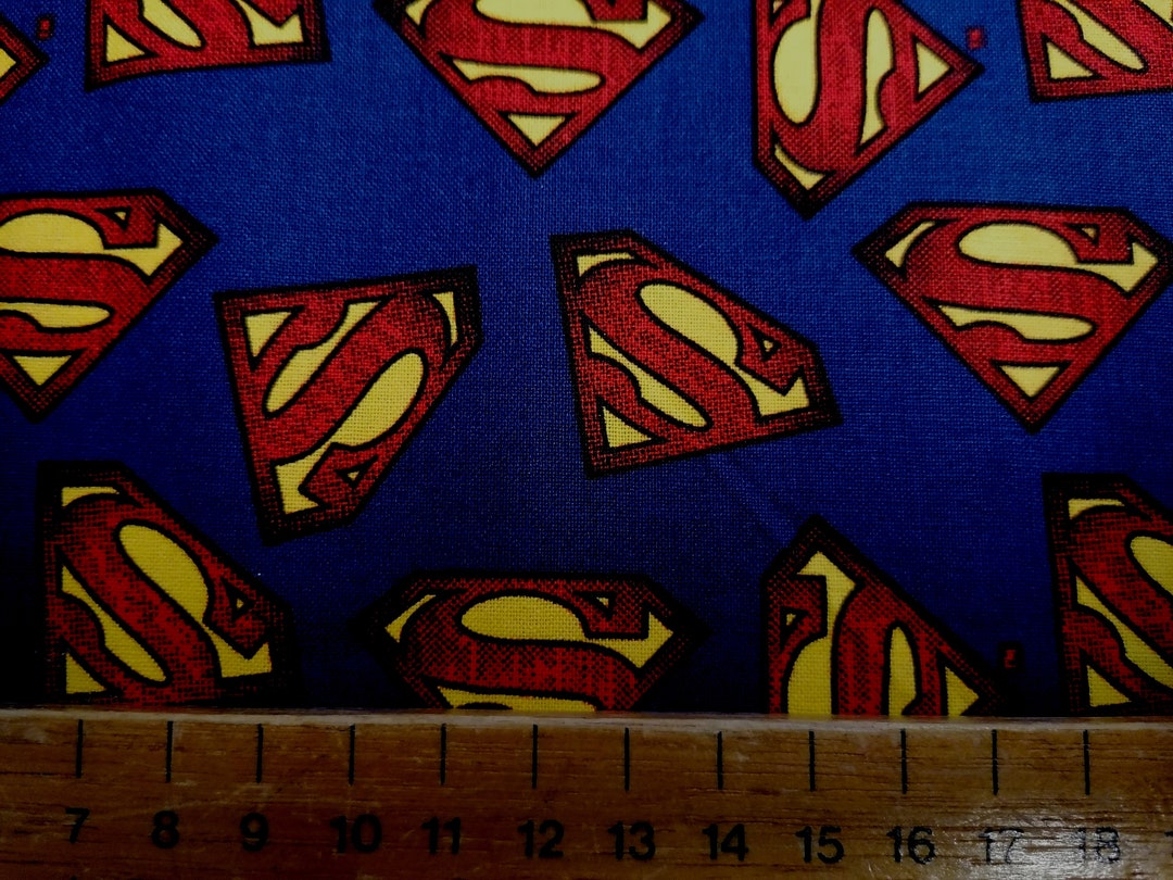 DC Comics Superman Logo Fabric, 100% Cotton, Quilting & Clothing - Etsy