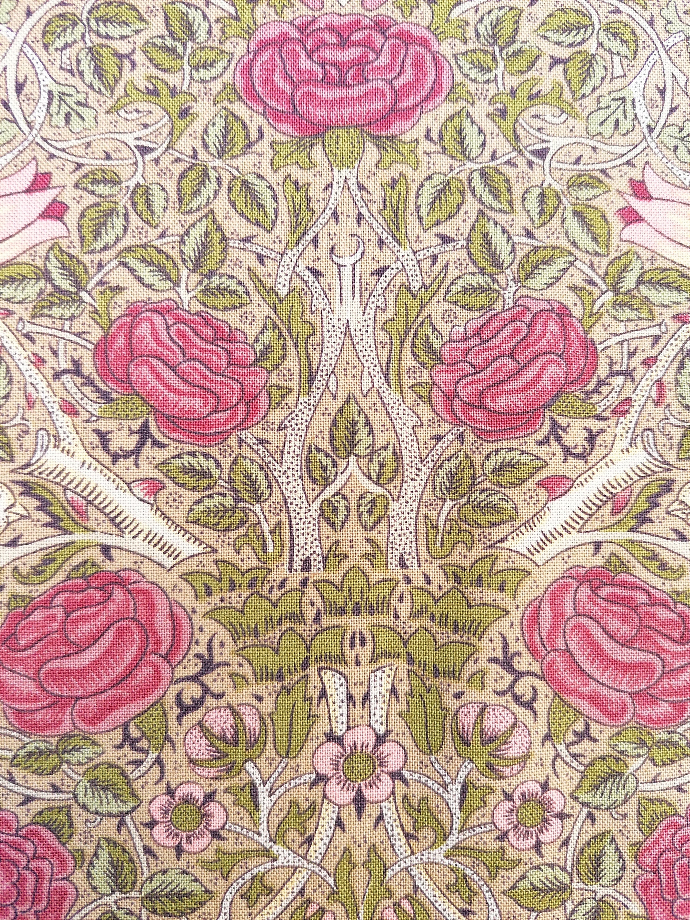 Rose in Tan from Best of Morris by Moda Morris & Co design | Etsy