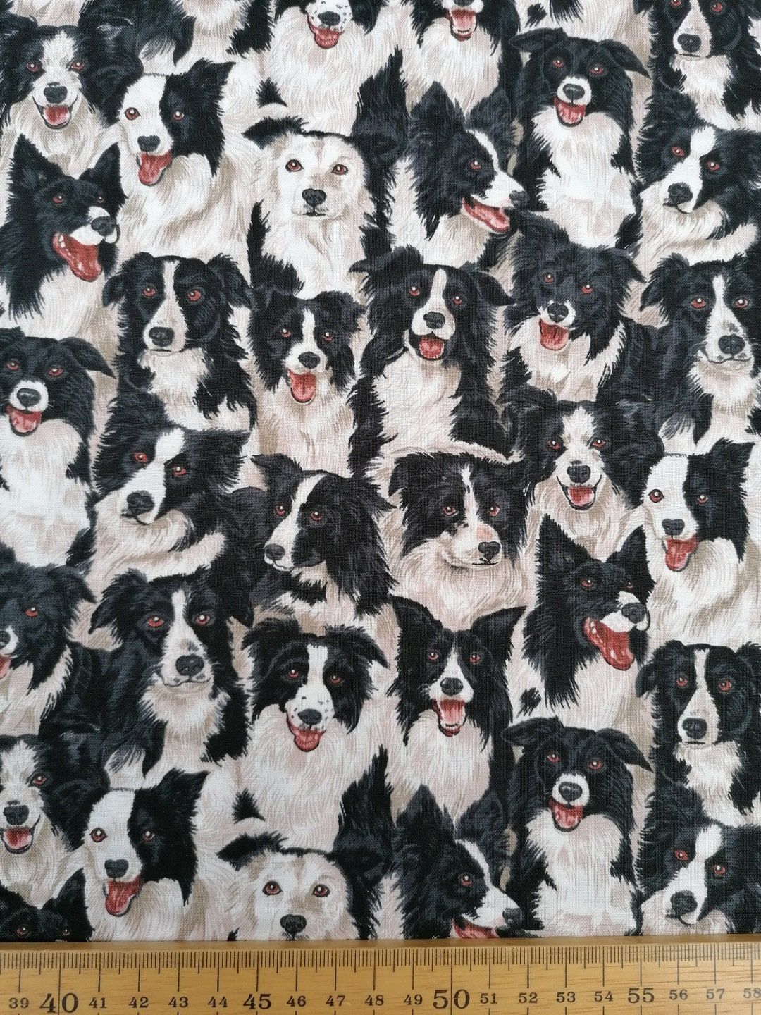 Border Collie Cotton Fabric: Quilting, Dressmaking, Crafts, by Makower ...