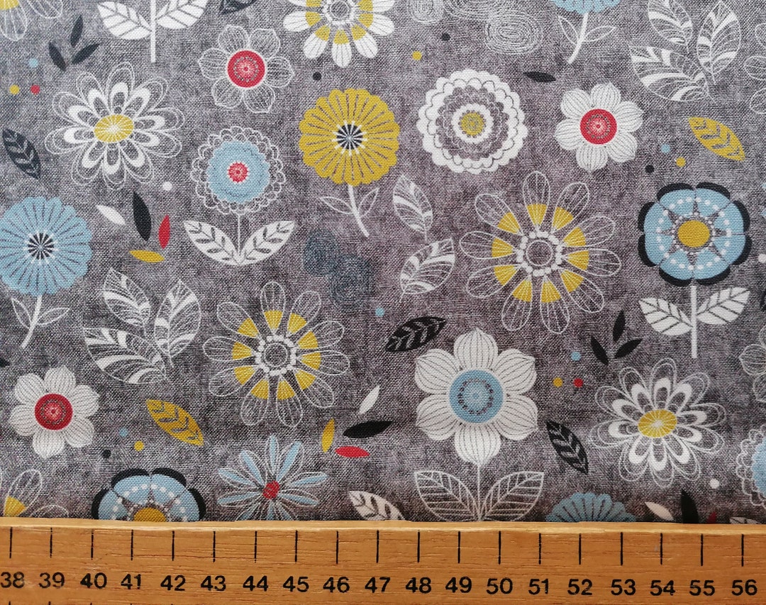 Enchanted Garden Floral Cotton Fabric: Quilting, Dressmaking, Craft by ...
