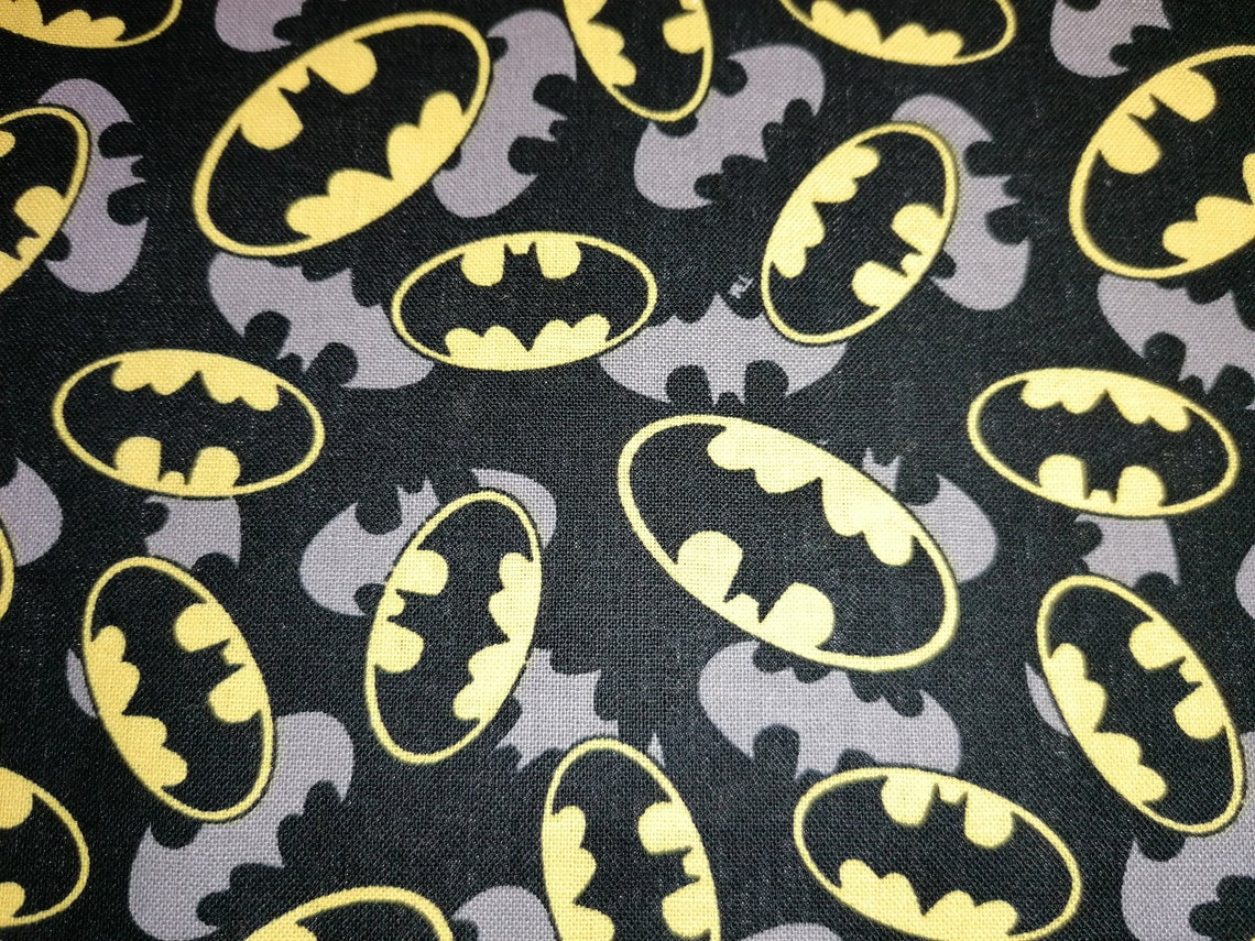 Licensed Batman Logo Fabric 100% Cotton Eugene Textiles - Etsy