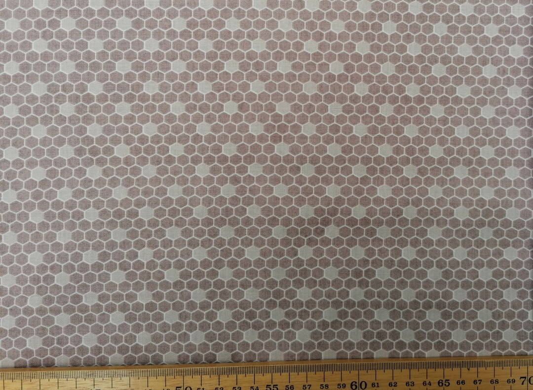 Beige Honeycomb Cotton Fabric: Boudoir Basic Grey Moda Quilting ...