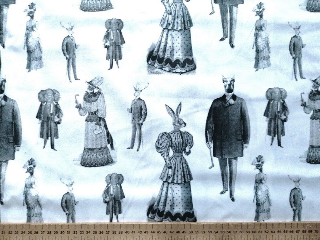 Lord and Lady Strange, Cotton Fabric, Steampunk, Quilting, Dressmaking ...