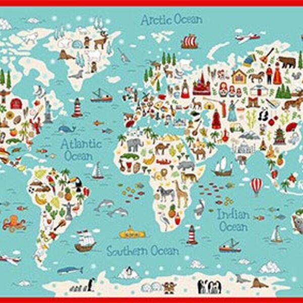 World Map Quilt - Etsy UK