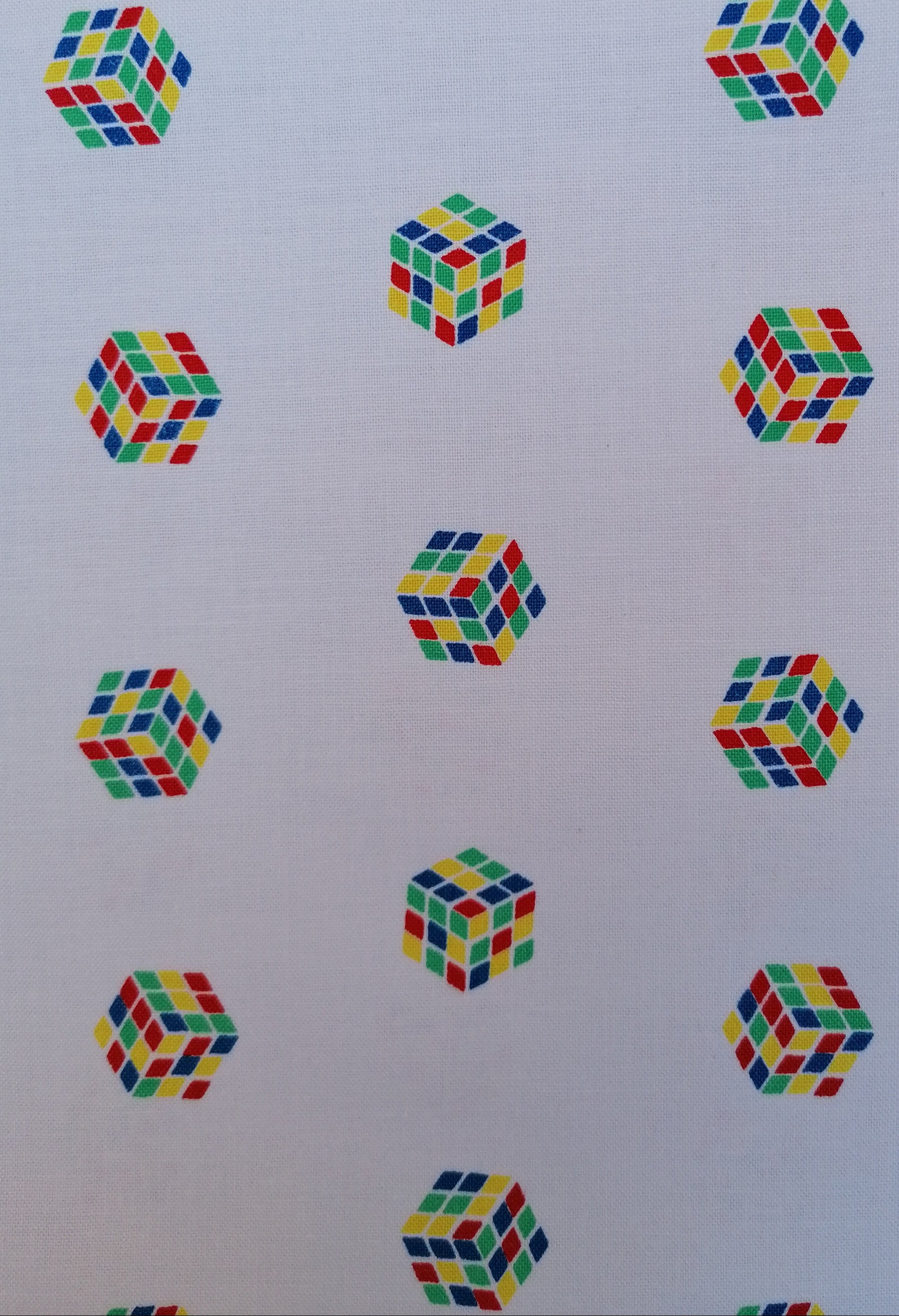 Rubiks Cube 2 Licensed Fabric for Own Use Primary Colours - Etsy UK