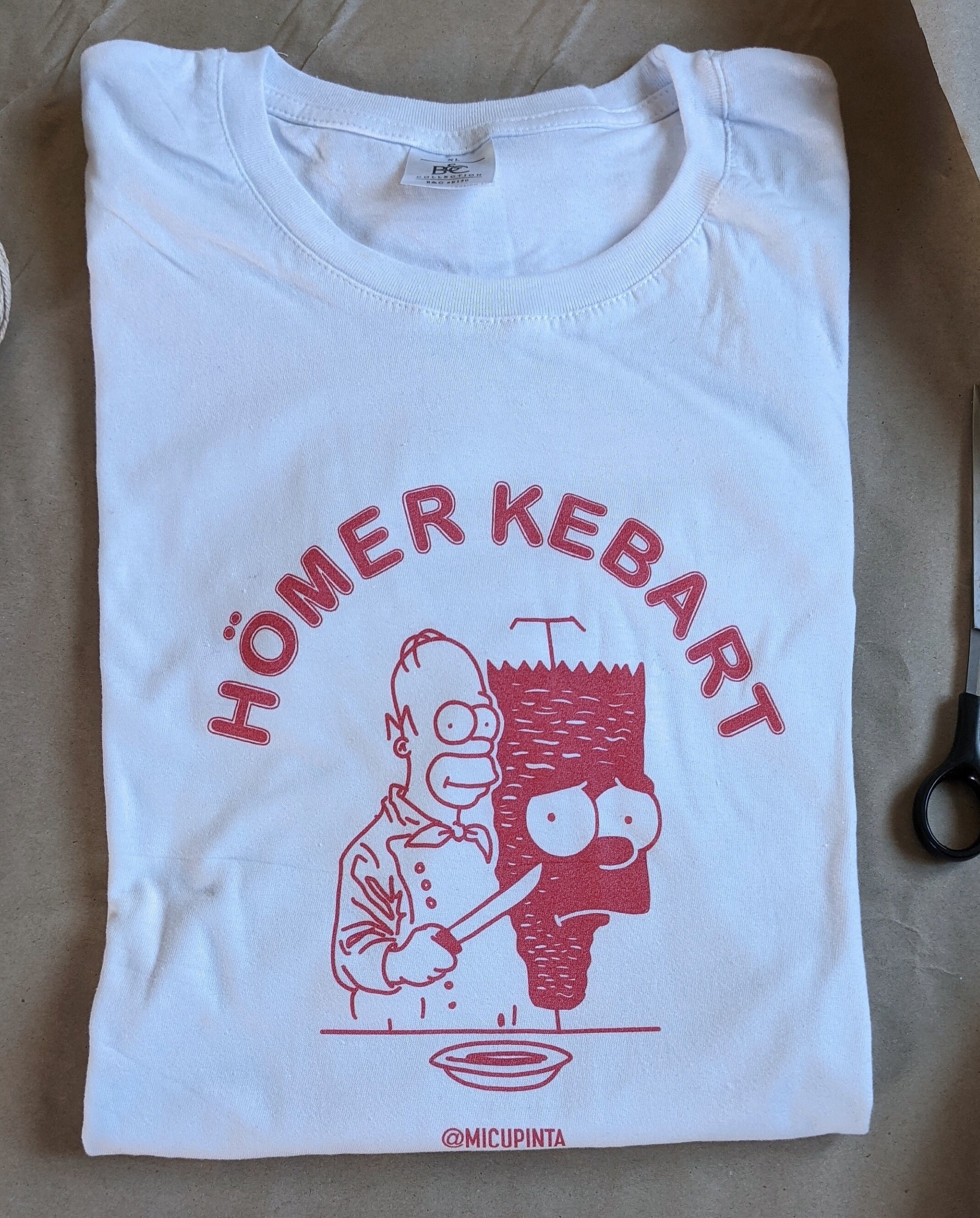 Homer Kebart White T-shirt With Unisex Short Sleeves Micupinta Simpsons ...