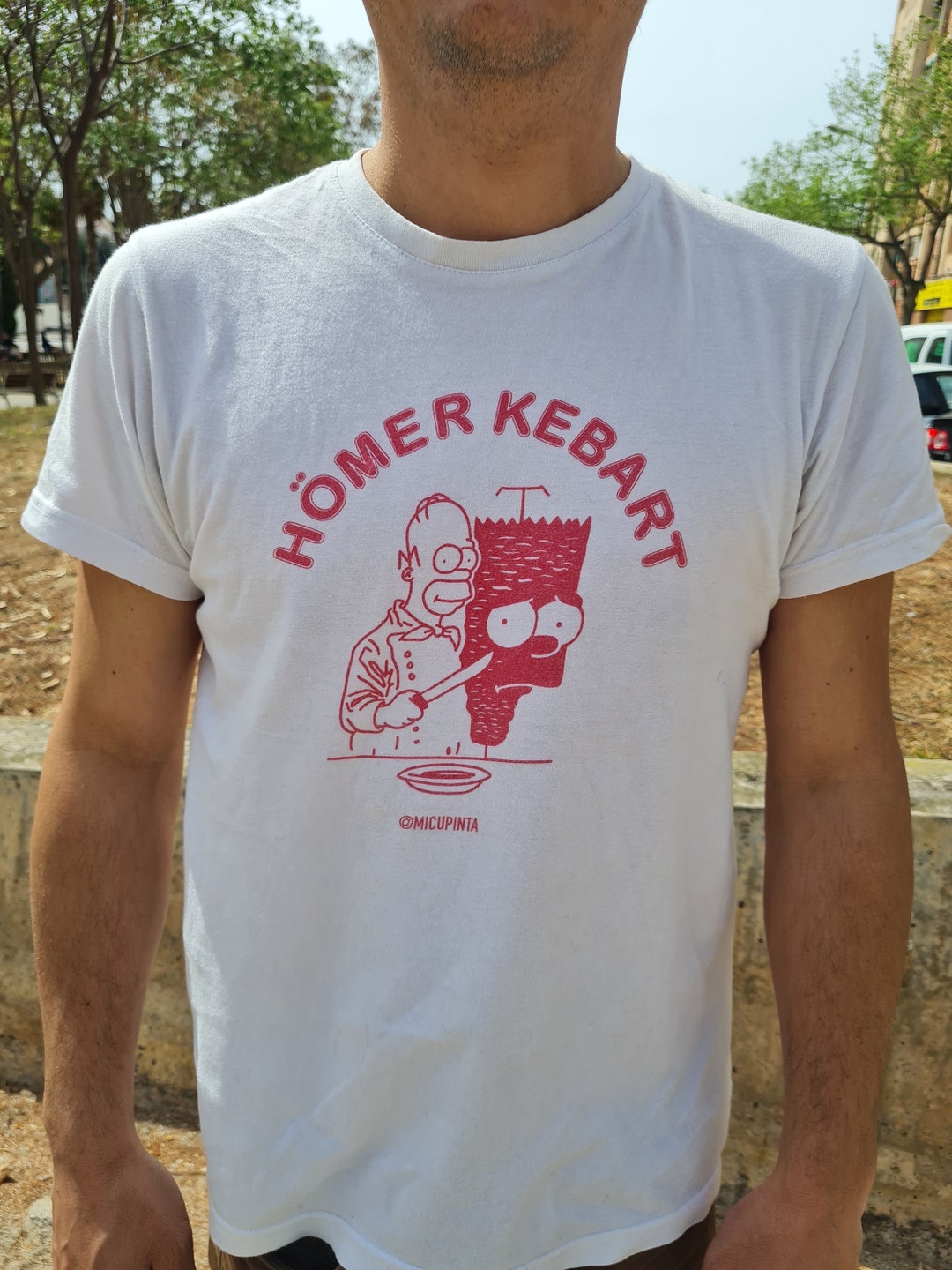 Homer Kebart White T-shirt With Unisex Short Sleeves Micupinta Simpsons ...