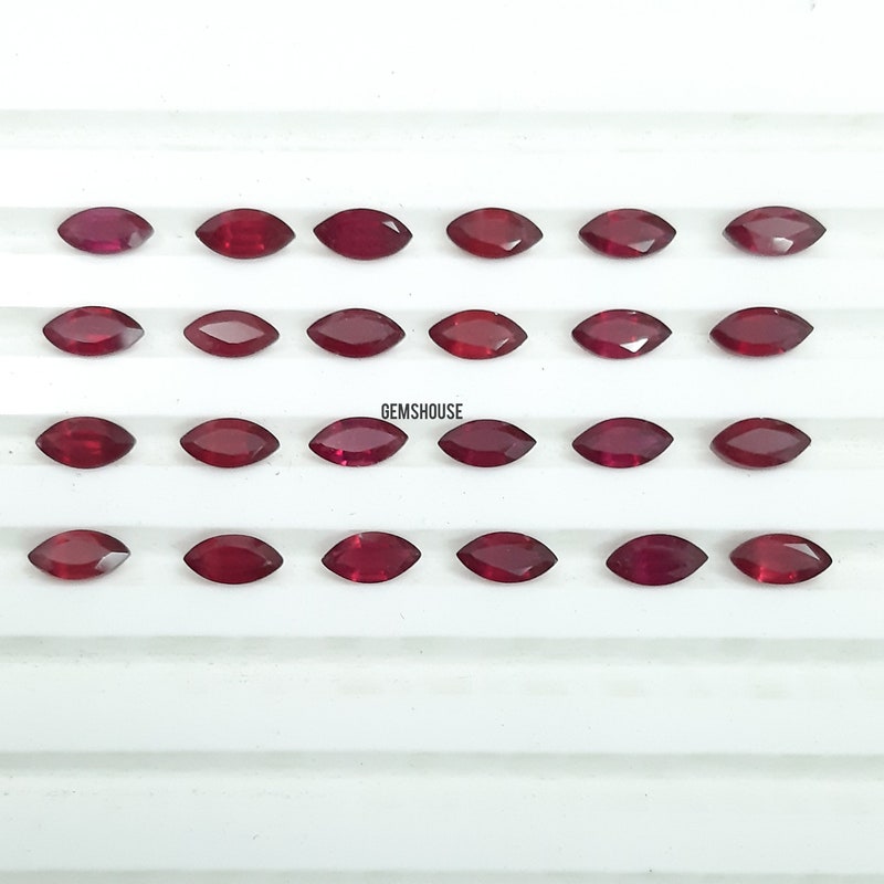 Marquise Cut Ruby Pendant - Etsy