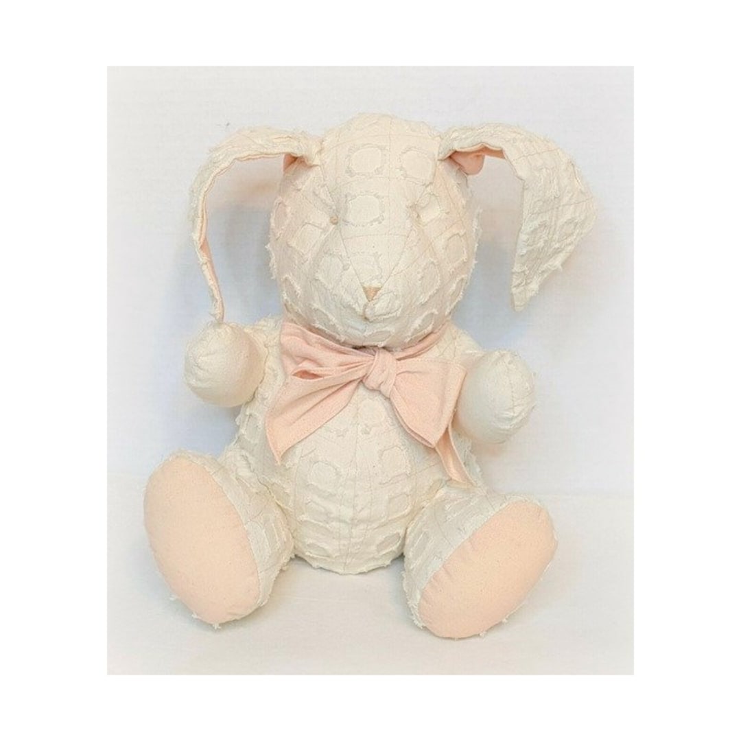 Stephen Baby Bunny Plush Peach Bow Easter Decor (10 Inch) Vintage - Etsy