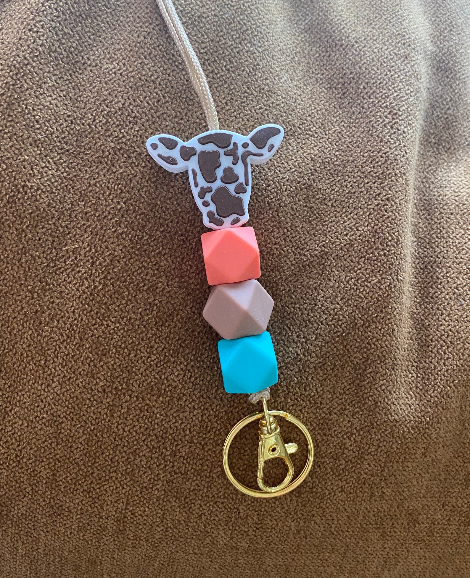 Cow Print Teacher Lanyard for ID Badge and Keys Animal Print - Etsy