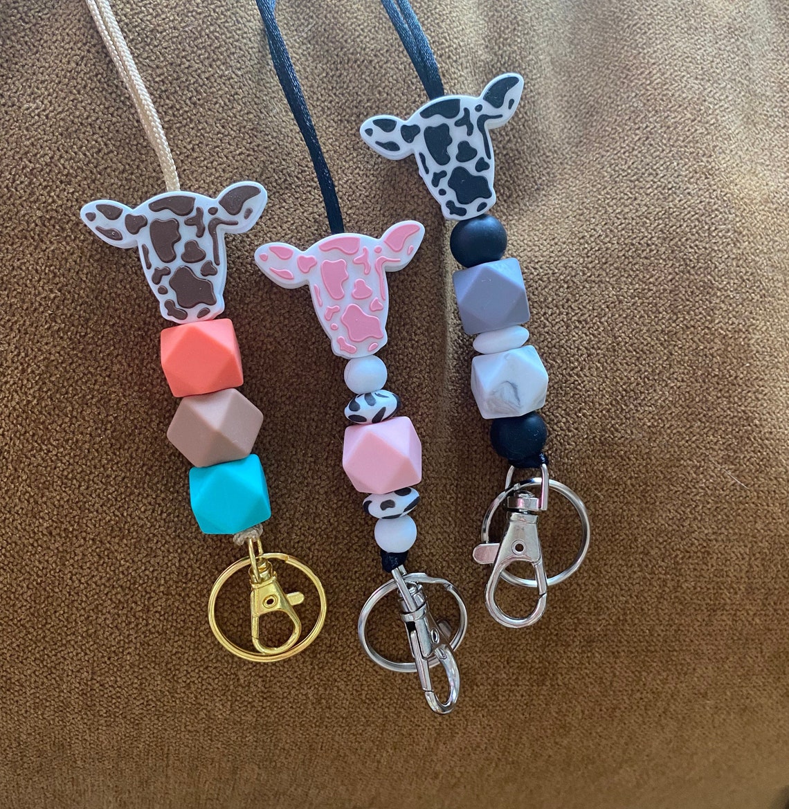 Cow Print Teacher Lanyard for ID Badge and Keys Animal Print - Etsy