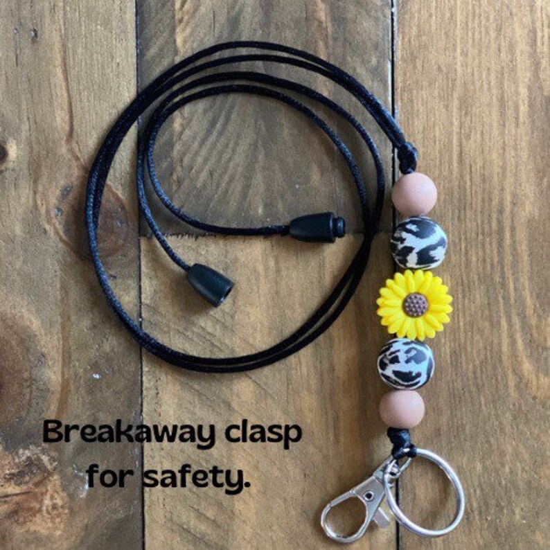 Cow Print Teacher Lanyard for ID Badge and Keys Animal Print - Etsy