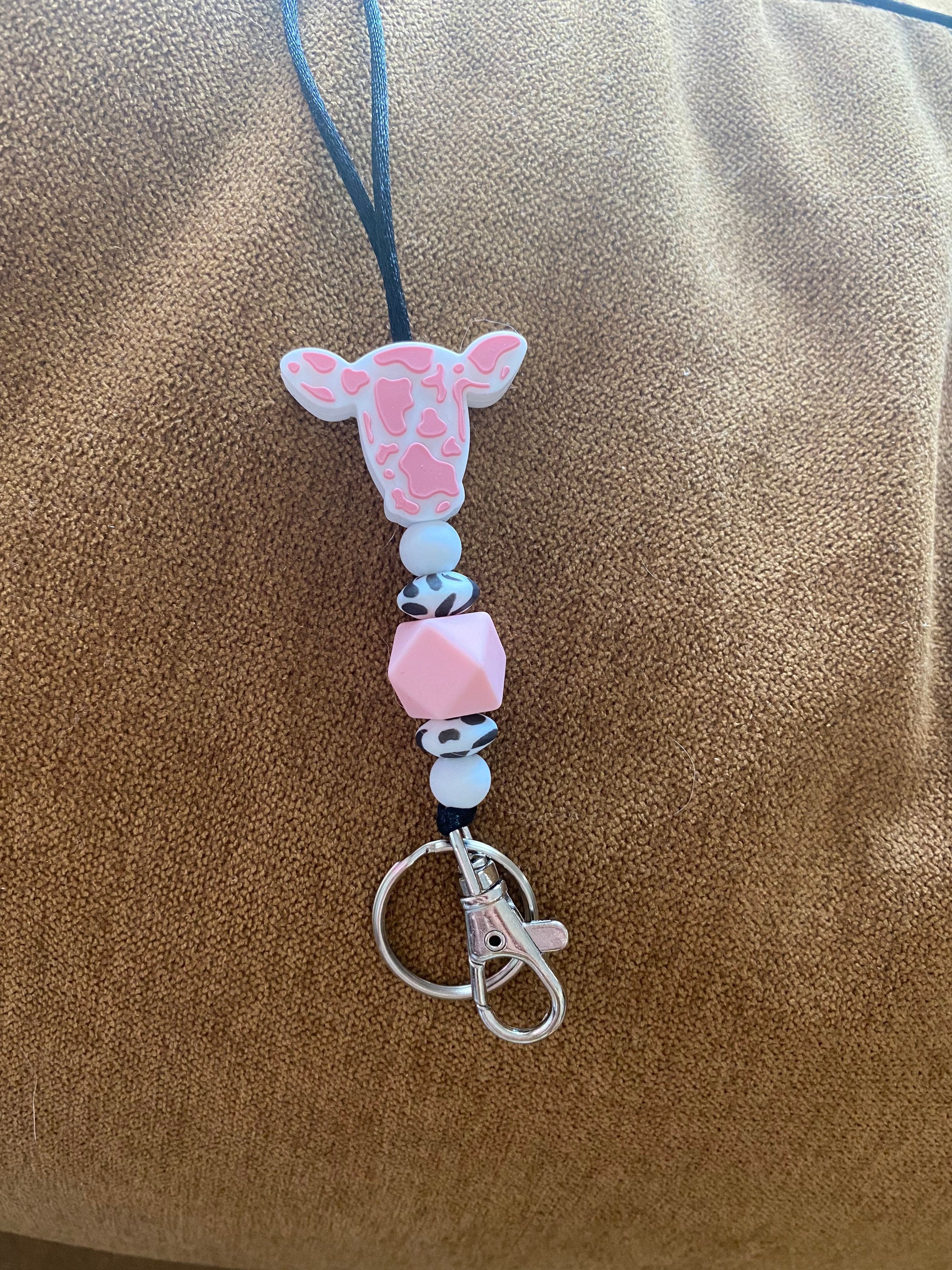 Cow Print Teacher Lanyard for ID Badge and Keys Animal Print - Etsy