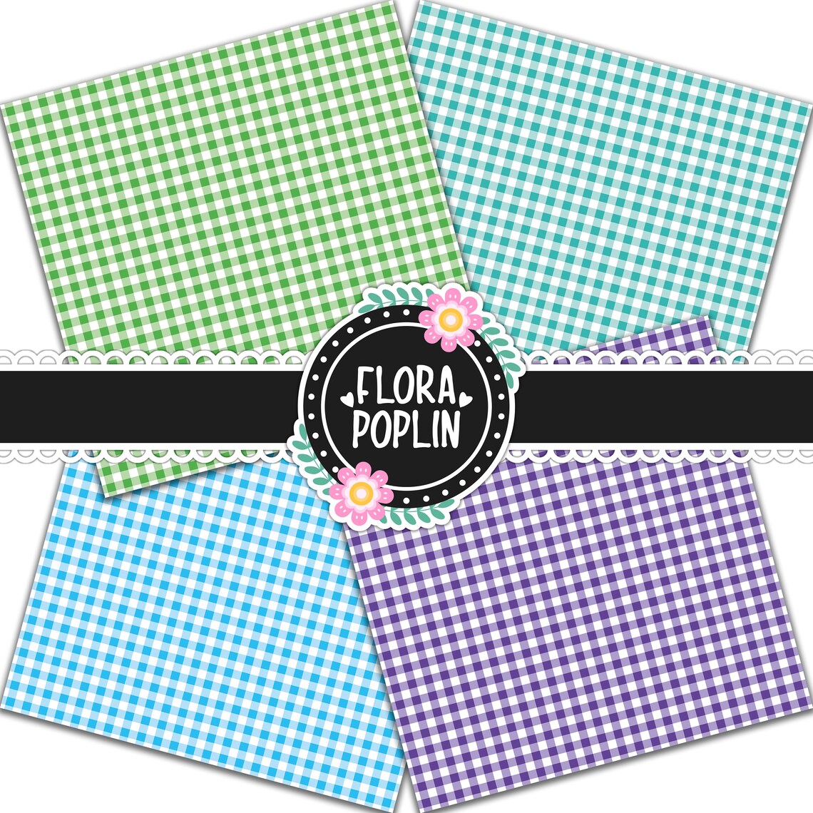 Rainbow Gingham Digital Paper Check Pattern Picnic Paper | Etsy