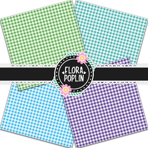 Rainbow Gingham Digital Paper, Check Pattern, Picnic Paper, Rainbow ...
