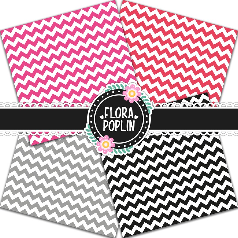 Rainbow Chevron Digital Paper Pack, Chevron Pattern, Zig Zag Paper ...