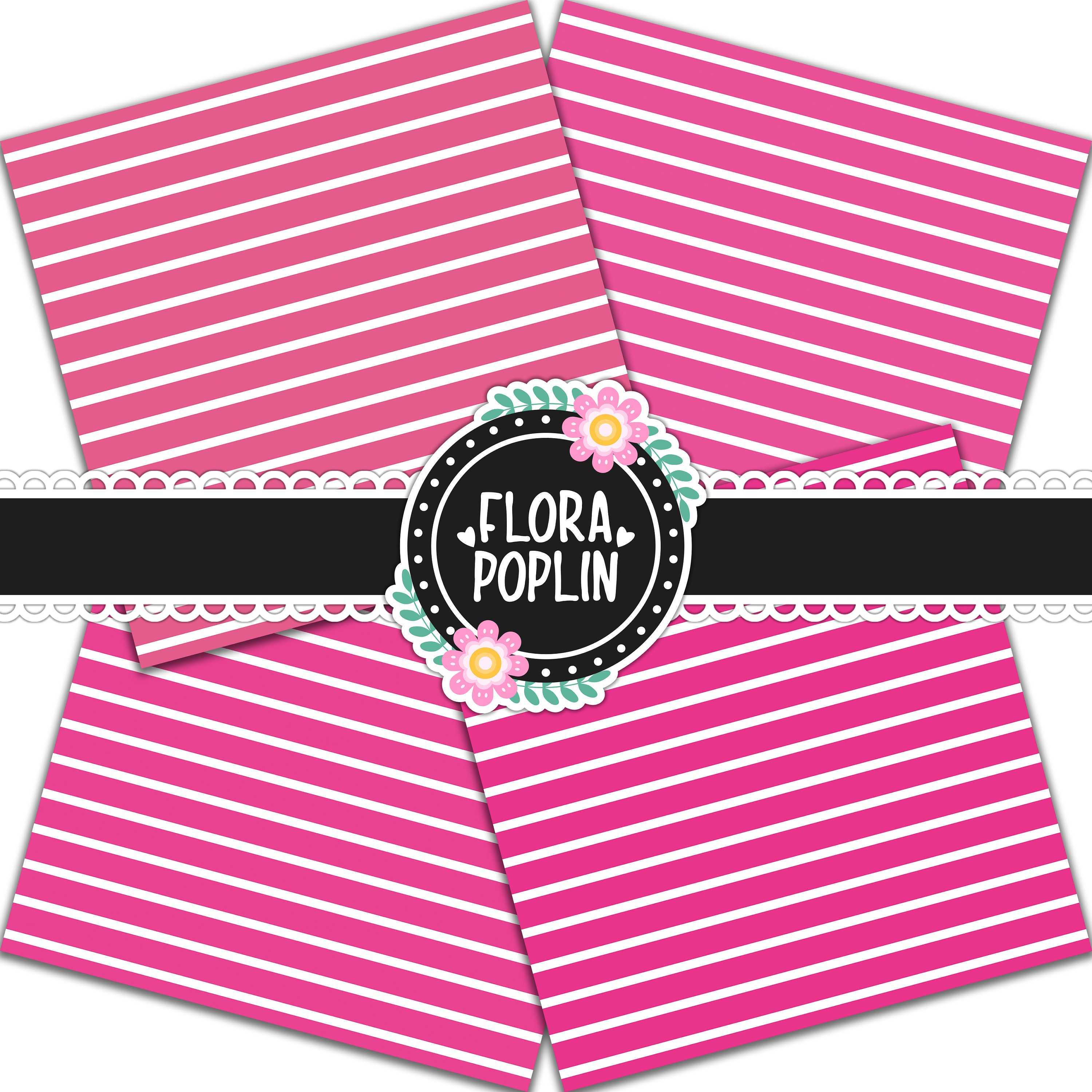 Papel digital de rayas rosas calientes, patrón de rayas, rayas ...