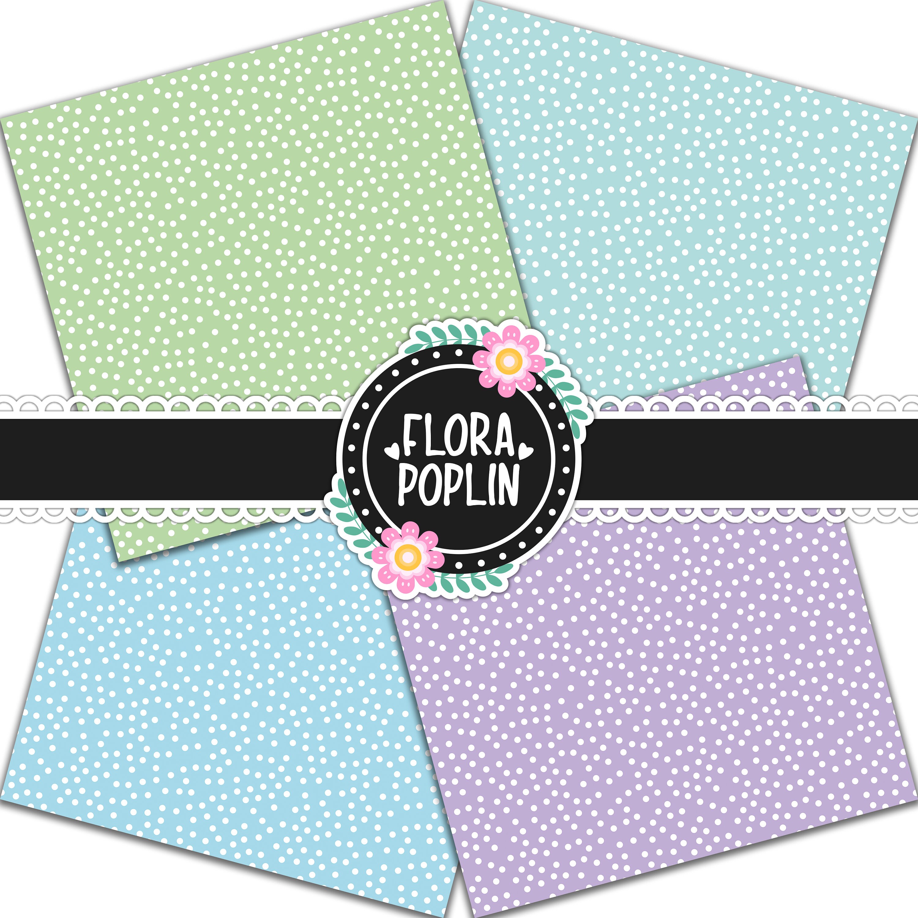 Mini Polka Dots Digital Paper, Pastel Polka Dots, Mini Spot Pattern ...