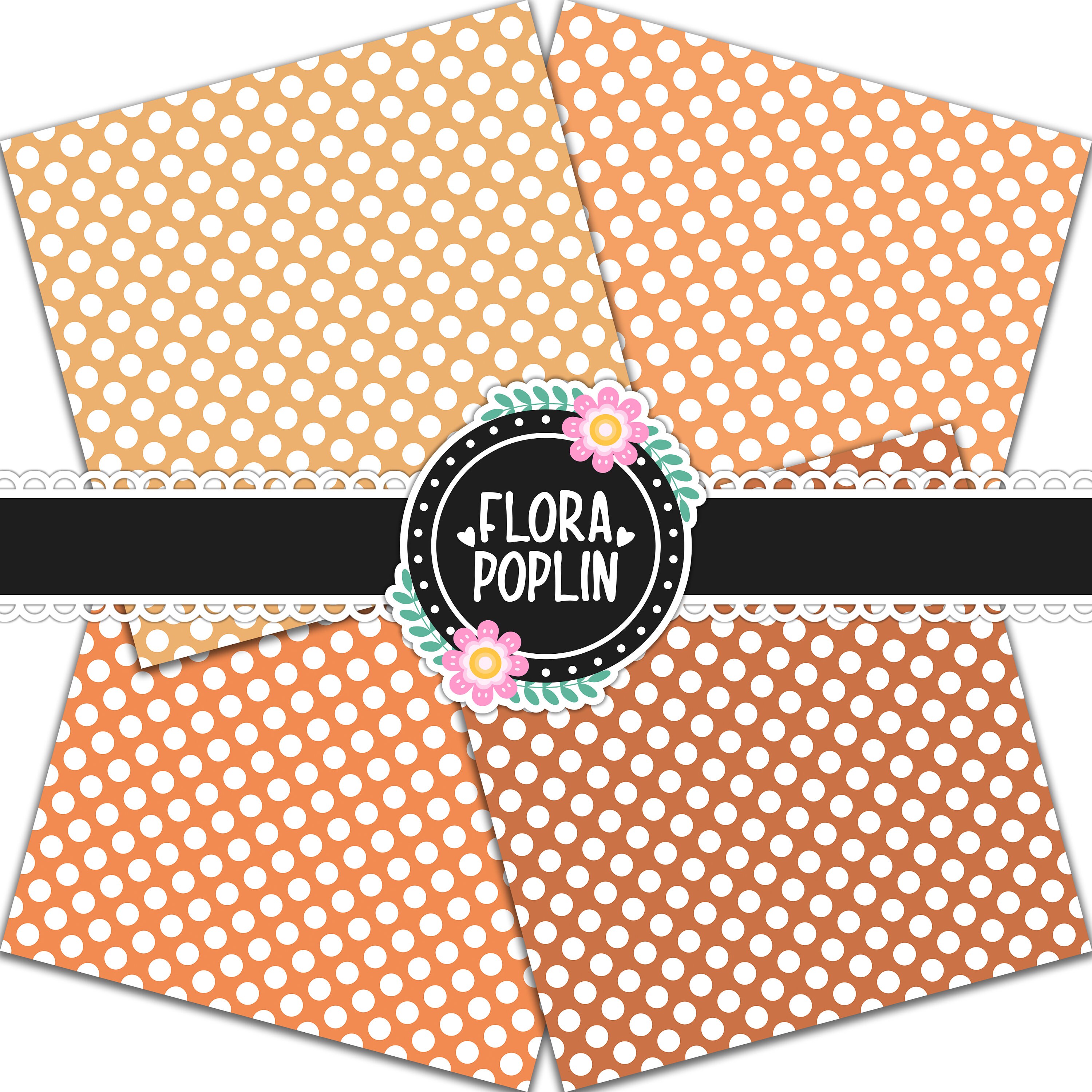 Large Pastel Autumn Polka Dots Digital Paper, Fall Polka Dots Pattern ...