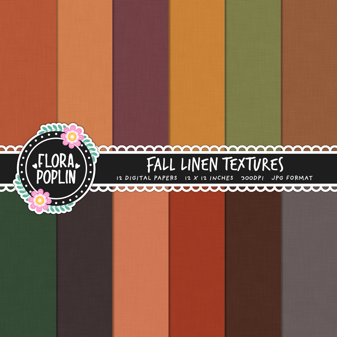 Fall Linen Texture Digital Paper, Textured Papers, Linen Fabric Digital ...