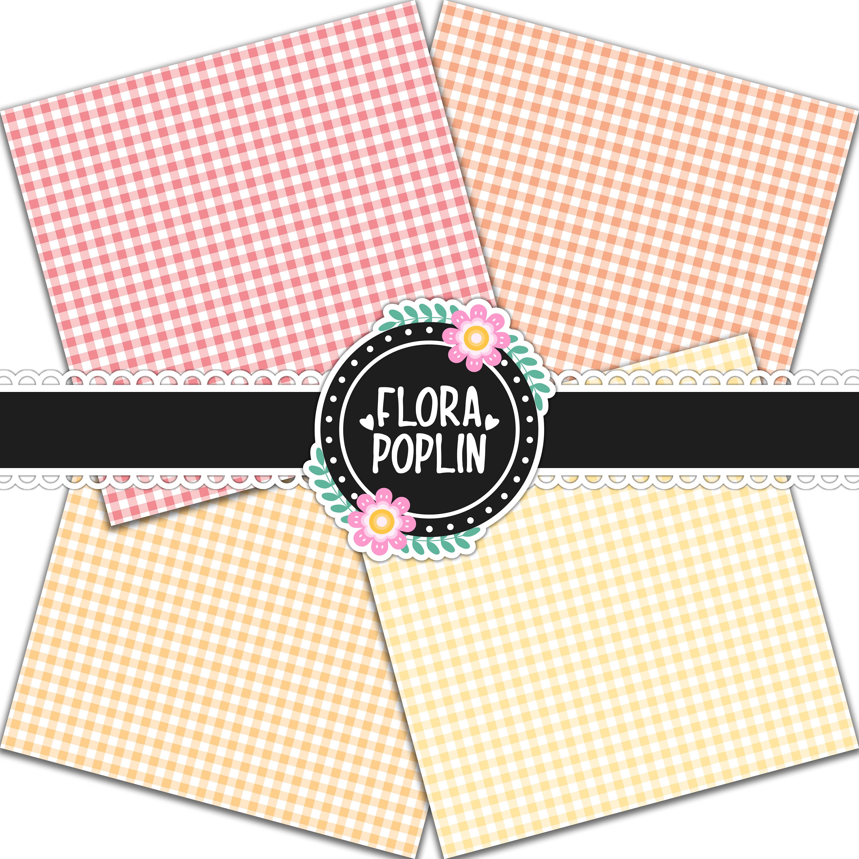Pastel Gingham Digital Paper Check Pattern Picnic Paper | Etsy