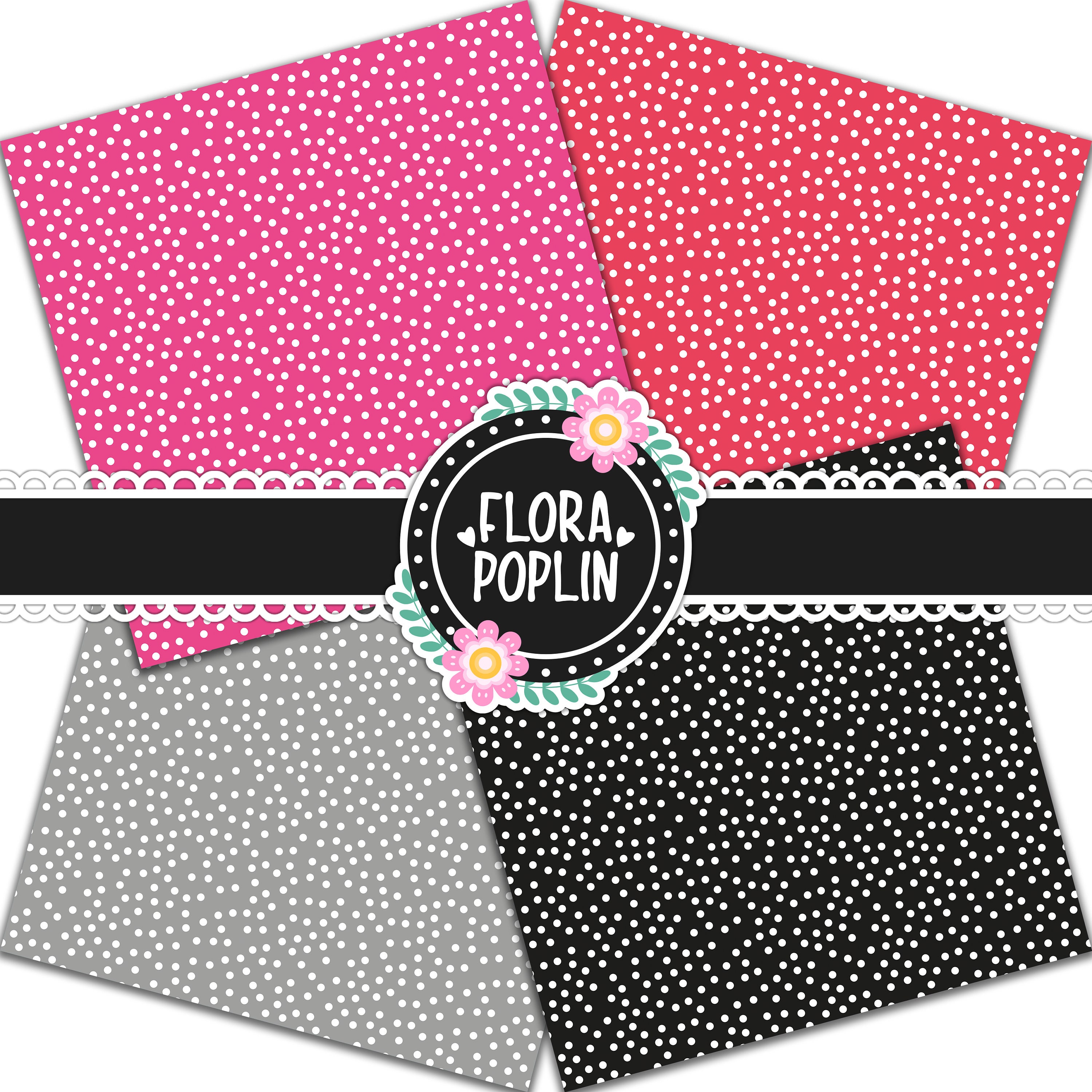 Mini Polka Dots Digital Paper, Rainbow Polka Dots, Mini Spot Pattern ...