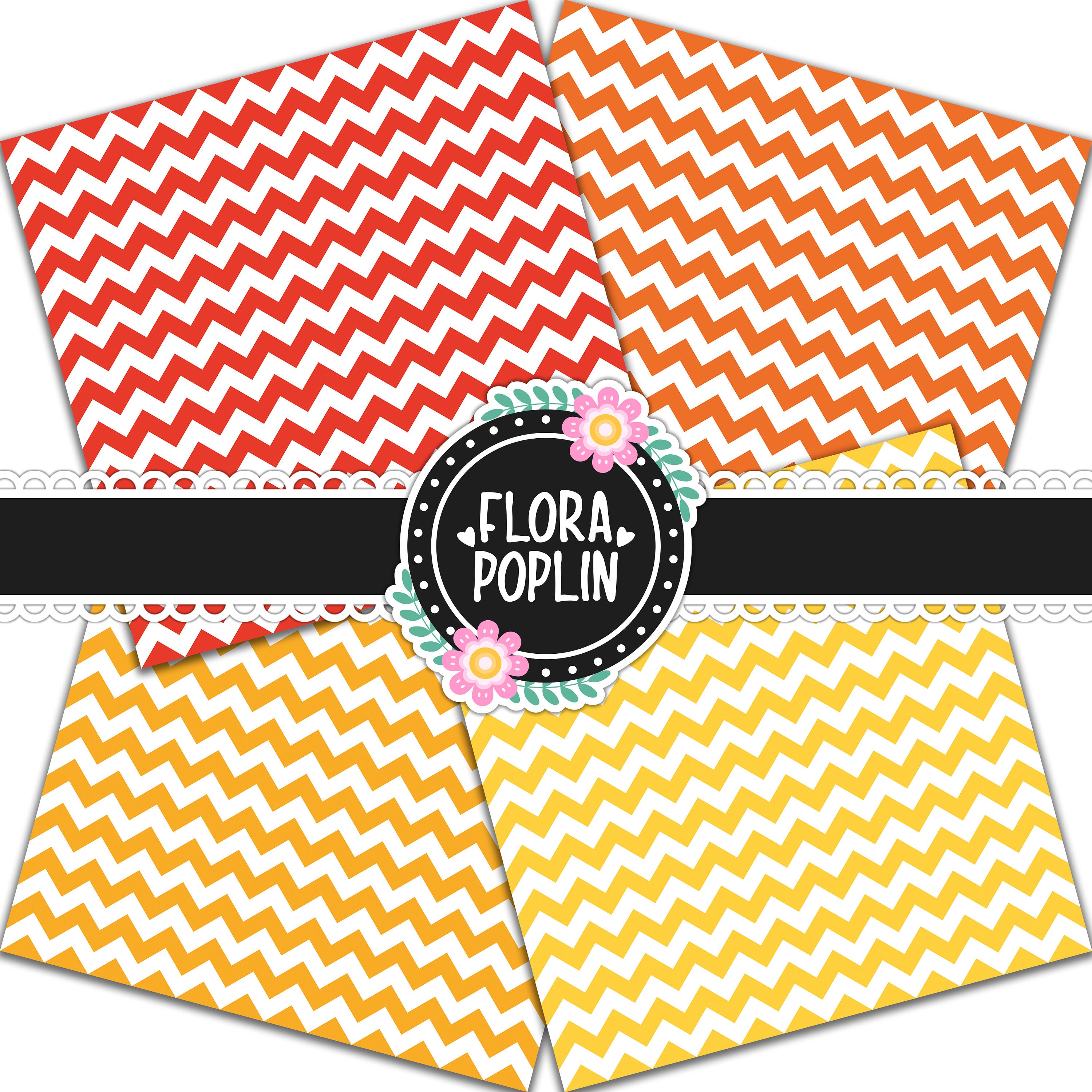 Rainbow Chevron Digital Paper Pack, Chevron Pattern, Zig Zag Paper ...
