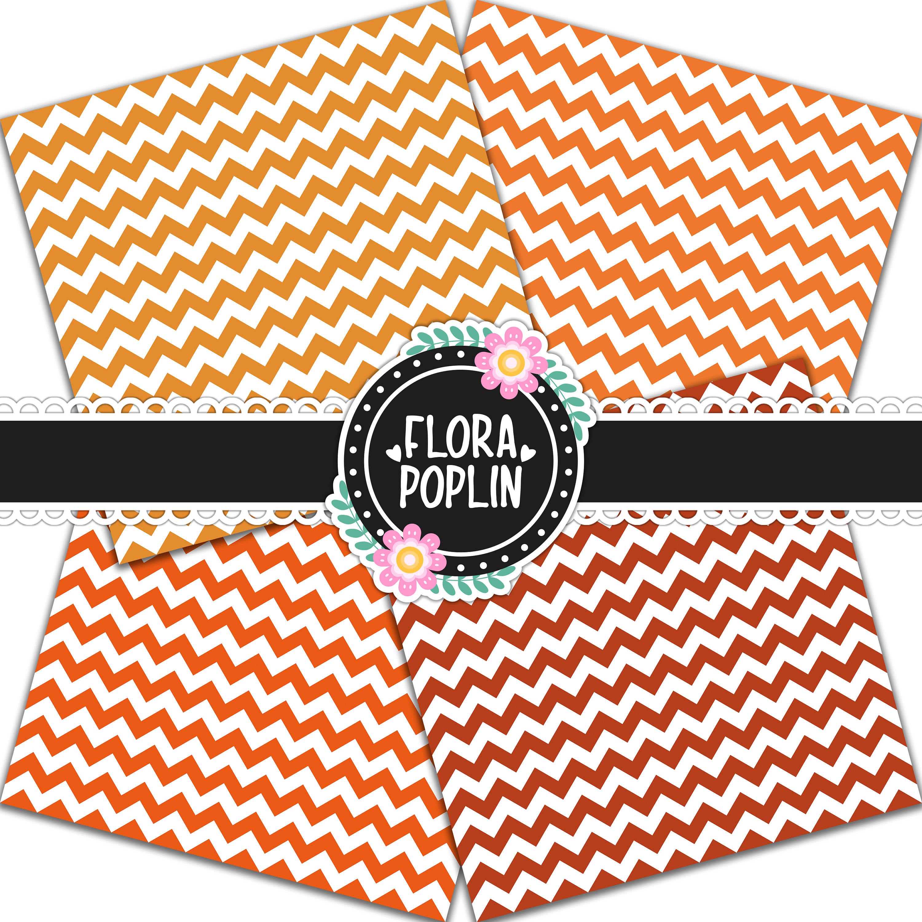 Chunky Fall Chevrons Digital Paper, Chevron Pattern, Autumn Chevron ...