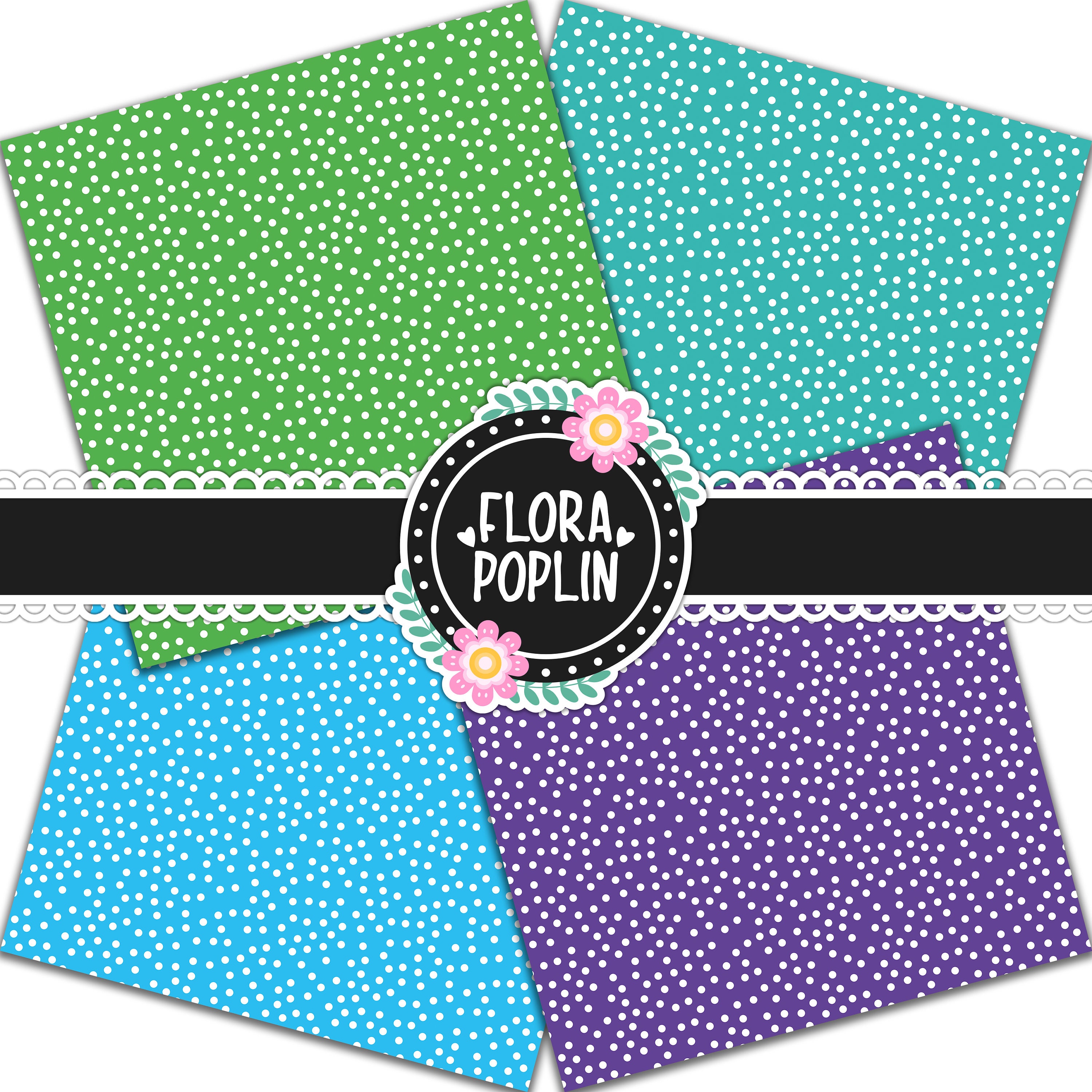 Mini Polka Dots Digital Paper, Rainbow Polka Dots, Mini Spot Pattern ...