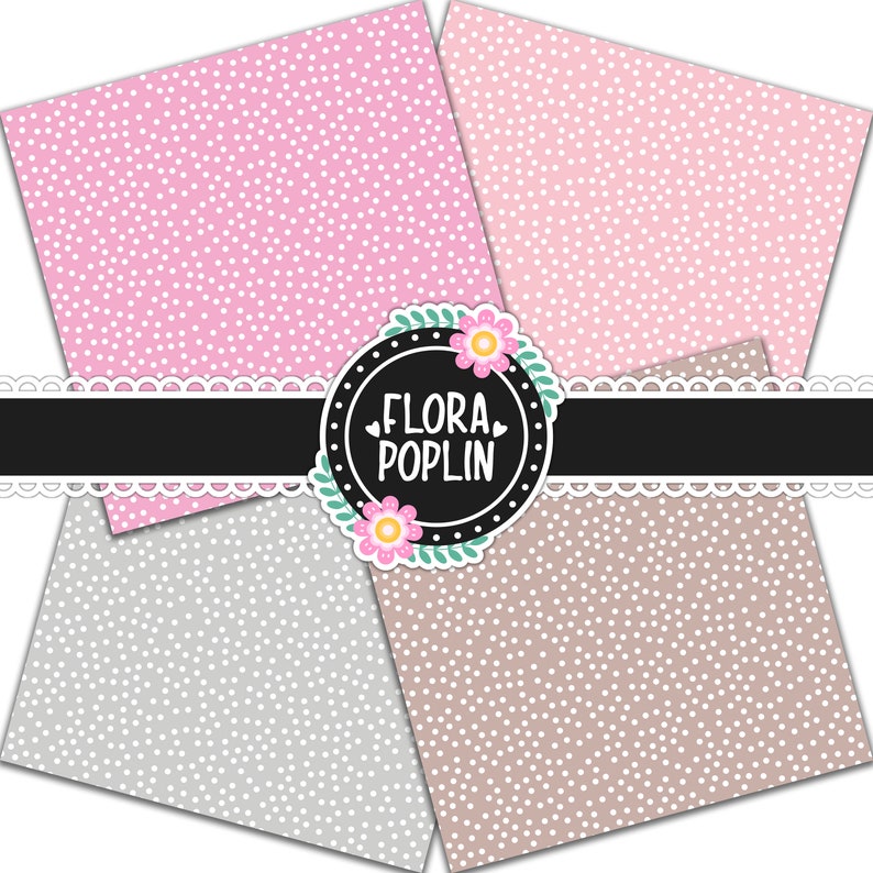 Mini Polka Dots Digital Paper, Pastel Polka Dots, Mini Spot Pattern ...