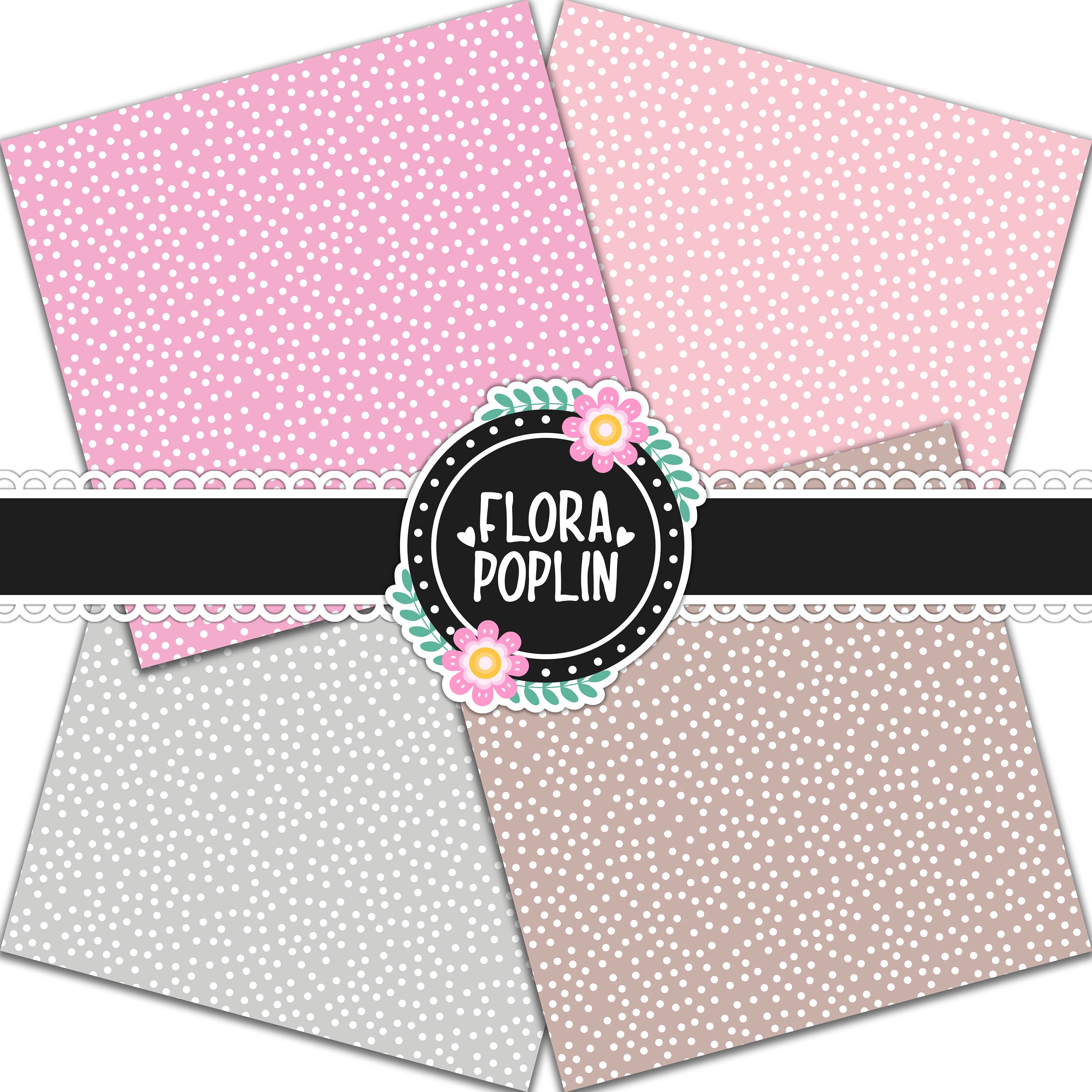 Mini Polka Dots Digital Paper, Pastel Polka Dots, Mini Spot Pattern ...