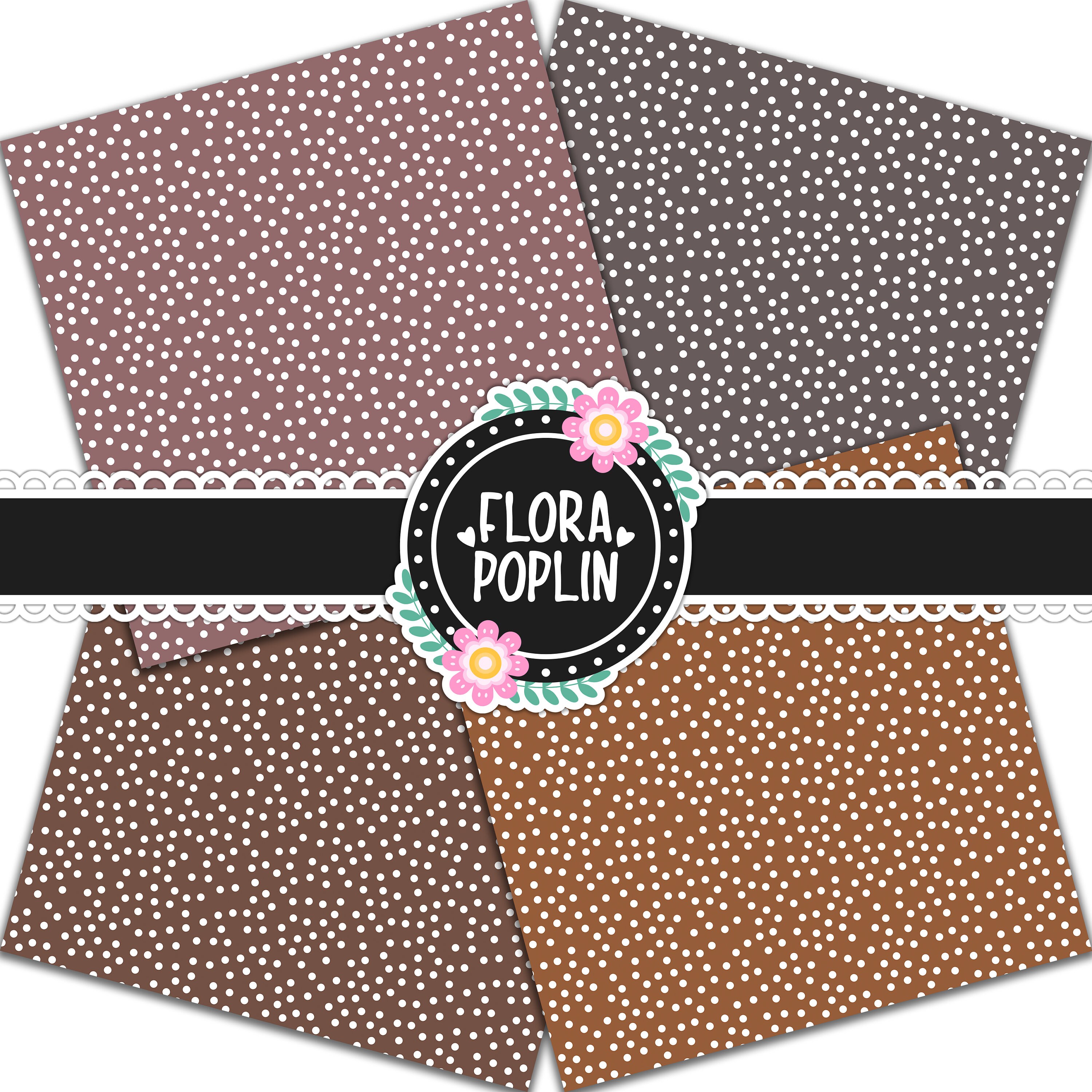 Pastel Fall Mini Polka Dots Digital Paper, Autumn Digital Papers ...