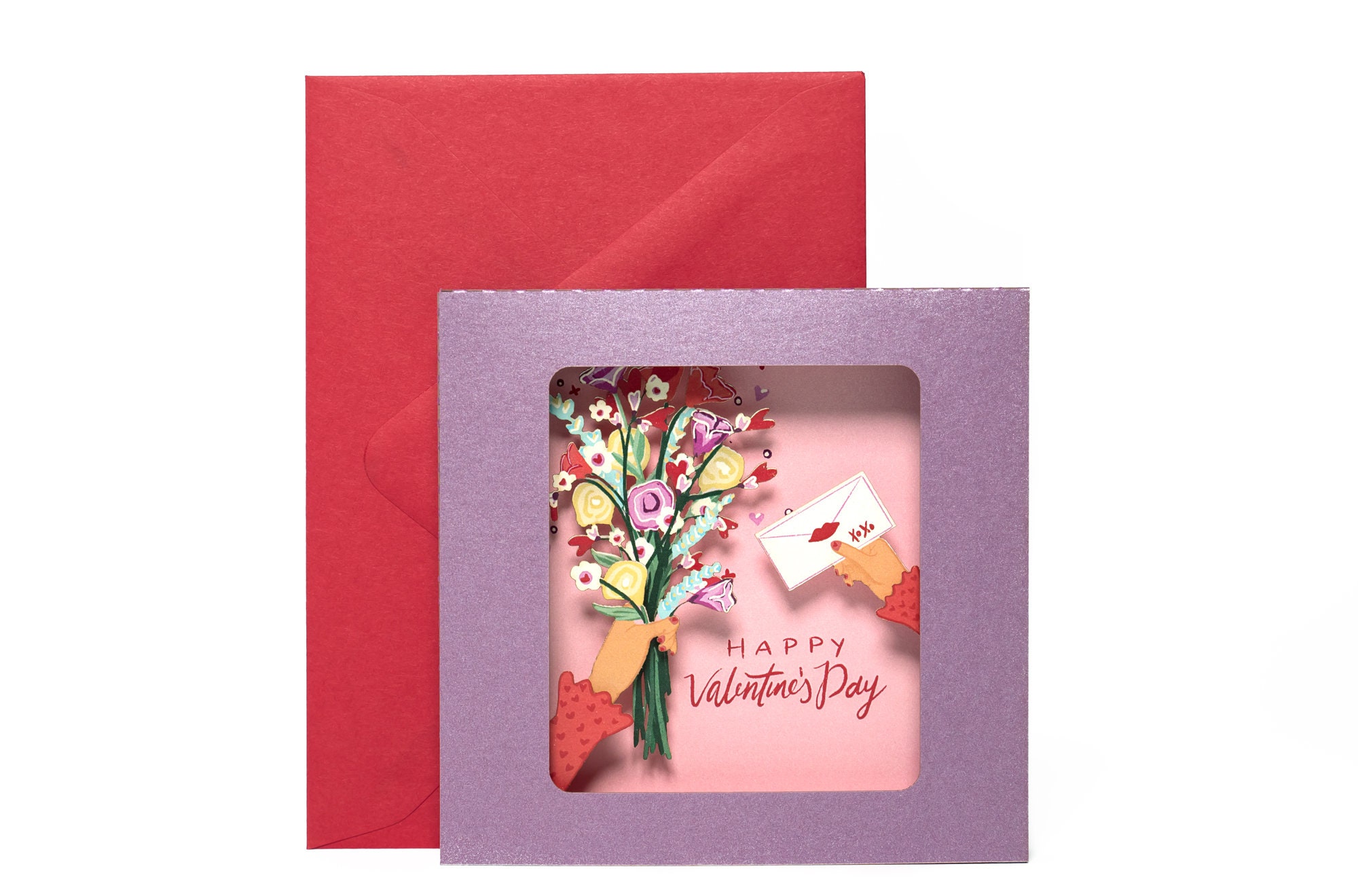 3D Valentines POP UP CARD Flowers for Valentines Day Gift for Romantic ...