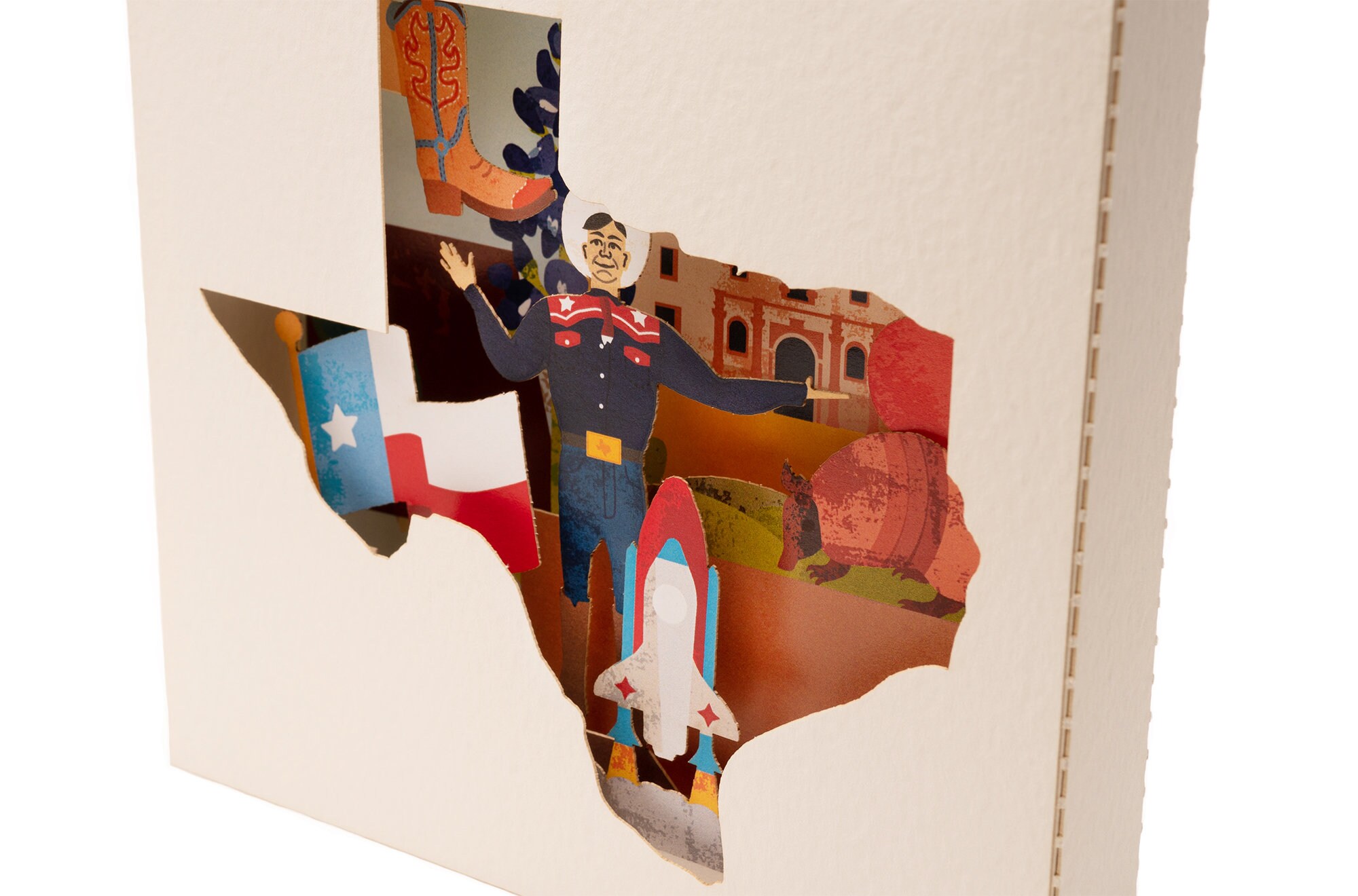 3D Texas Pop up Card, Handmade Souvenir Greeting Card - Etsy