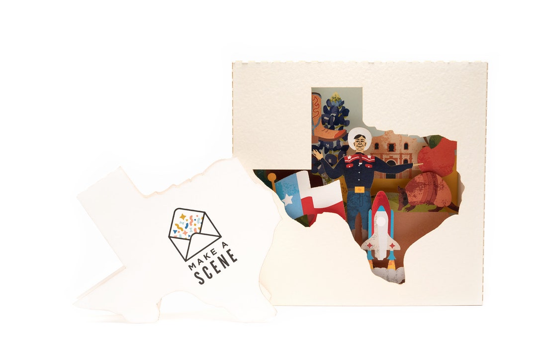 3D Texas Pop up Card, Handmade Souvenir Greeting Card - Etsy