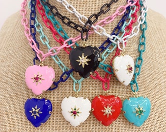 Enamel Paper Clip Chain - Etsy