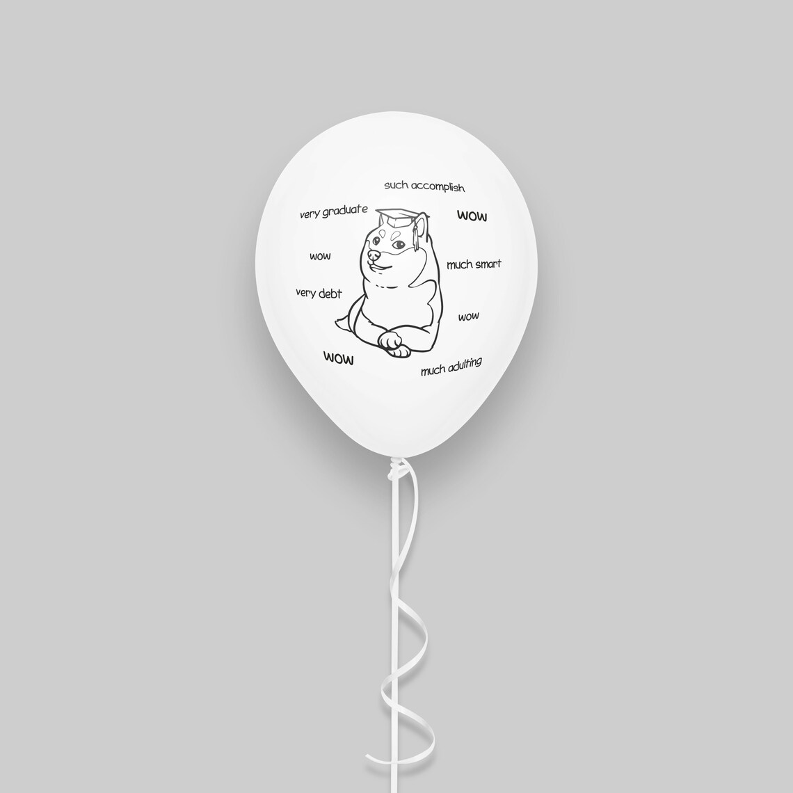 Doge Meme Graduation Graduation Balloon Much WOW Class - Etsy
